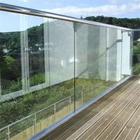 China Deck Outdoor Glass Railing U Channel Aluminum For Balcony Fence for sale
