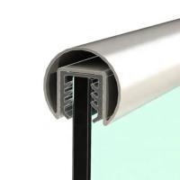 China Frameless U Channel Glass Balustrade Profile Aluminum Base Shoe Glass Railing for sale