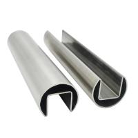 China Frameless U Channel Glass Balustrade Profile Aluminum Base Shoe Glass Railing for sale