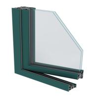 China 55 Series Tempered Glass Casement Window Profiles Aluminium Swing Window Frame Profile for sale