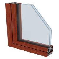 China 55 Series Tempered Glass Casement Window Profiles Aluminium Swing Window Frame Profile for sale