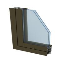 China 60 Series Aluminum Casement Window Profiles Anodizing Brown Extruded Aluminium Frame for sale