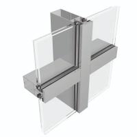 China 6063 T5 Aluminum Curtain Wall Profiles Extruded Aluminium Profile For Office Building for sale