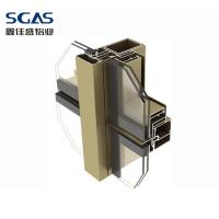 China Exterior Facade Panel Aluminum Curtain Wall Profiles Powder Coating Aluminium Glass Curtain Walls for sale