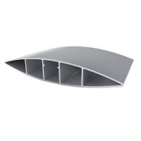 China Custom Building Facade Extruded Aerofoil Fins Aluminum Profile Louvers Blade for sale