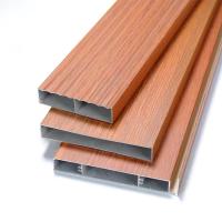 China 6063 Square Aluminium Extrusion Wood Simulated Surface Aluminium Extrusions Price for sale