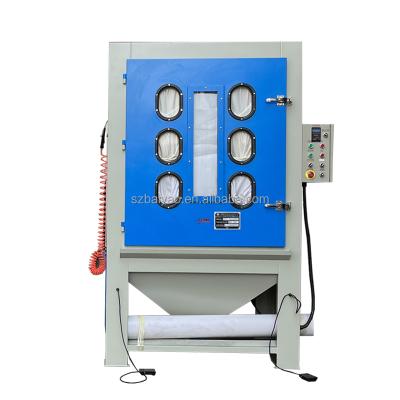 China Vertical Conveying Manual Sandblasting Machine For Steel Plates for sale