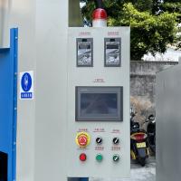 China Rotary Trolley Sandblaster Automatic Sand Blasting Machine for sale