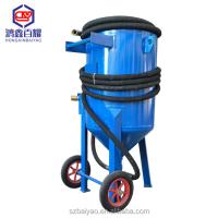 China Dry / Wet Movable Portable Sandblasting Machine Dust Free Sandblaster Machine for sale