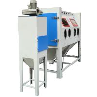 China Double Station Manual Sand Blasting Machine Recycle Sand Blasting Cabinet for sale