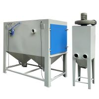China Double Station Manual Sand Blasting Machine Recycle Sand Blasting Cabinet for sale