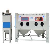 China Double Station Manual Sand Blasting Machine Recycle Sand Blasting Cabinet for sale