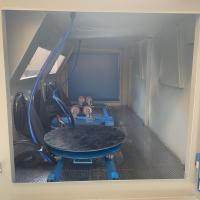 China Double Station Manual Sand Blasting Machine Recycle Sand Blasting Cabinet for sale