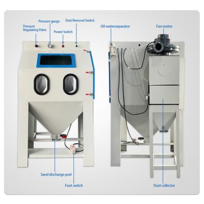 China Dust Free Dry Sand Blasting Cabinet industrial CE Certificated for sale