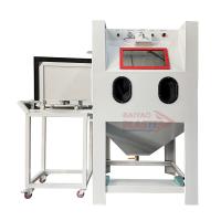 China Wheel Hub Sandblasting Cabinet Turntable Manual Operating for sale