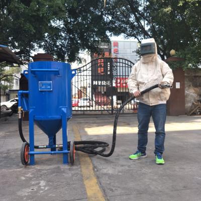 China Mobile Handle Portable Sandblasting Machine Wheel Sand Blasting Machine for sale