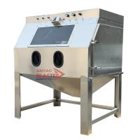 China Custom Large Stainless Steel Sandblasting Cabinet with Oversized Viewing Window for sale