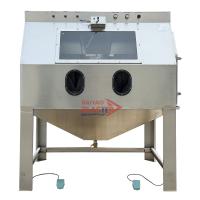 China Custom Large Stainless Steel Sandblasting Cabinet with Oversized Viewing Window for sale