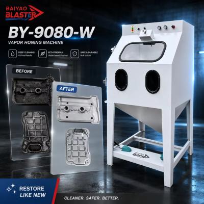 China BY-9080-W Industrial Wet SandBlasting Cabinet with Oil Removal System, Liquid Honing Equipment, Heavy Duty Slurry Sandblaster for sale