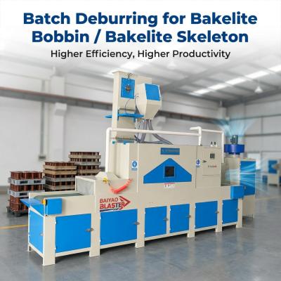 China Automatic Bakelite Skeleton Bobbin Deflashing Machine Phenolic Resin Parts Deburring Equipment for Industrial Molding Lines for sale