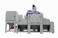 China Automatic Conveyor Sandblasting Machine 16 Guns Dust Collector System With explosion-proof rotary Airlock Value for sale