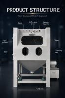 China Wet Sandblasting Cabinet Vapor Blasting Machine With Recirculation System Water Blast Equipment for Surface Cleaning for sale