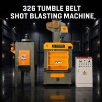 China Professional 326 Tumble Belt Shot Blasting Machine for Batch Cleaning, Automated Abrasive Recycling System with Dust Collector for sale