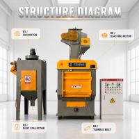 China Professional 326 Tumble Belt Shot Blasting Machine for Batch Cleaning, Automated Abrasive Recycling System with Dust Collector for sale