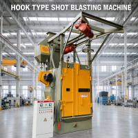 China High Efficiency Metal Surface Treatment Hook Type Shot Blasting Machine, Industrial Automatic Rust Removal Blaster, CE Cert for sale