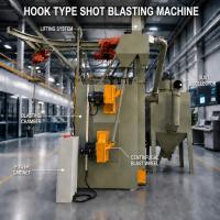 China High Efficiency Metal Surface Treatment Hook Type Shot Blasting Machine, Industrial Automatic Rust Removal Blaster, CE Cert for sale