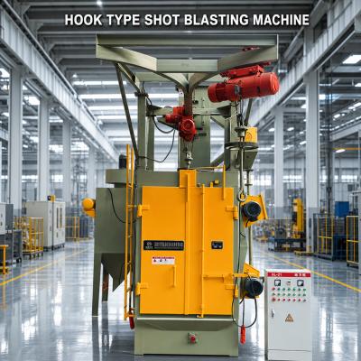 China High Efficiency Metal Surface Treatment Hook Type Shot Blasting Machine, Industrial Automatic Rust Removal Blaster, CE Cert for sale