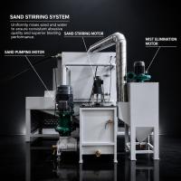 China PLC Automatic Wet Sandblasting Machine Eco-friendly Vapor Honing Equipment for High Precision Metal Parts Cleaning SS304 Body for sale