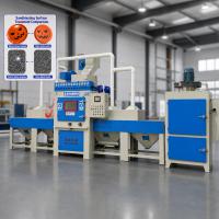 China Dustless Automatic Conveyor Sandblasting Machine with High Pressure Cleaning Deflashing Function Motor Core Small Size for sale