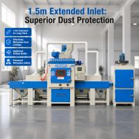 China Dustless Automatic Conveyor Sandblasting Machine with High Pressure Cleaning Deflashing Function Motor Core Small Size for sale