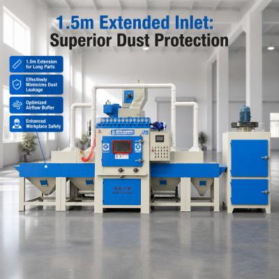 China Dustless Automatic Conveyor Sandblasting Machine with High Pressure Cleaning Deflashing Function Motor Core Small Size for sale