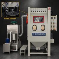 China Automatic Turntable Sandblasting Machine Customizable Wet Dust Removal Sandblasting Cabinet for sale