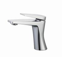 China Casting Deck Mounted Bathroom Basin Faucet Single Handle Mixer Hot and Cold Water Taps for sale