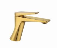 China Casting Deck Mounted Bathroom Basin Faucet Single Handle Mixer Hot and Cold Water Taps for sale