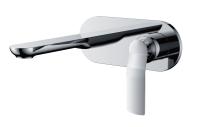 China Retro style full copper hot and cold waterfall washbasin faucet pre-buried into the wall luxury high-end for sale