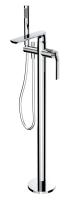 China Brass Chrome Freestanding Bathtub Faucets Single Lever Wall Mounted for sale