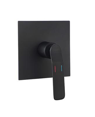 China Single lever concealed in-wall bath or shower mixer bathroom matt black brass tap faucet OEM for sale