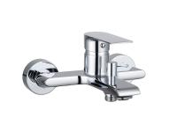 China Single lever bath or shower mixer bathroom chrome brass tap faucet cold and hot water designed modern OEM for sale