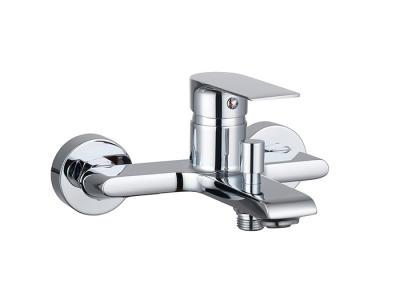 China Single lever bath or shower mixer bathroom chrome brass tap faucet cold and hot water designed modern OEM for sale