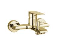 China Single lever bath or shower mixer bathroom golden color brass tap faucet cold and hot water designed modern OEM for sale