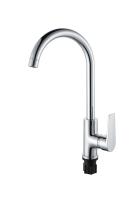 China Chrome Brass Cold And Hot OEM Kitchen Sink Mixer Taps Single Lever for sale