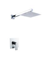 China Single Lever Concealed In-Wall Bath Or Shower Mixer Chome Bathroom Brass Tap Faucet Cold And Hot Headshower OEM for sale