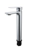 China Chrome Brass Tall Basin Mixer Faucet Single Lever for sale