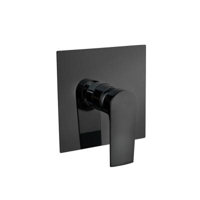 China Modern Matt Black Brass Bath Shower Faucets Single Lever Concealed In Wall for sale