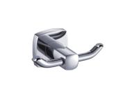 China Wall Mounted Bathroom Accessories Brass Double Robe Hook Chrome Color for sale