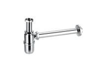 China Brass bottle trap lavatory basin waste siphon bathroom basin drainage for wash basin chrome OEM for sale